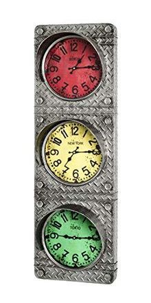 Haku Möbel Uhr anthrazit, Metall - Maße: B 33 cm x H 100 cm x T 17 cm, Style: Industrial