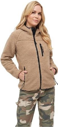 Brandit Women Teddyfleece Jacket Hoode, color: camel, size: 3XL