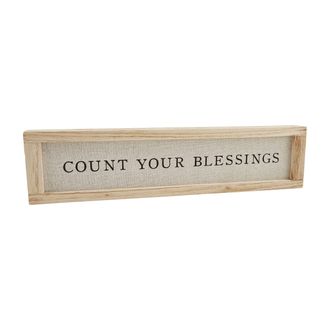 Mud Pie Gerahmtes Leinwandbild, Motiv: Bauernhaus, Count Your Blessings, 12,1 x 50,8 cm