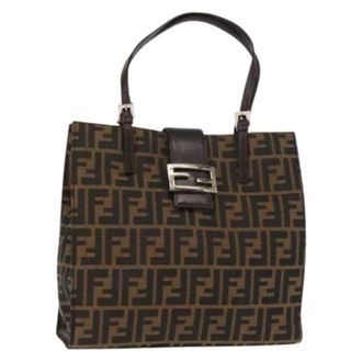 Fendi Sac &agrave; main vintage en toile Pre-owned - Femme - Pre-owned - Brun - Taille: ONE Size