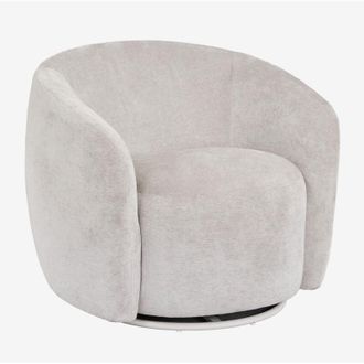 Sklum Sklum - Packung mit 2 drehbaren Mieres-Chenille-Sesseln Sandgrau