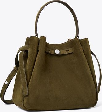 Tory Burch Damen Romy Bucket Bag aus Wildleder