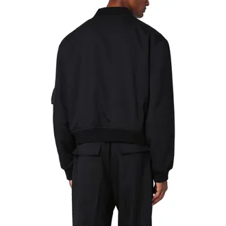 Jil Sander Polyester Bomber Bomber Jacket - Black
