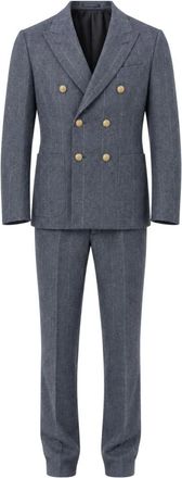 Eleventy Costume crois&eacute; &agrave; rayures - Homme - Costumes - Bleu - Taille: M