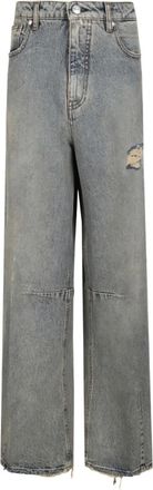Nine In The Morning pantalon &agrave; effet us&eacute; - Gris