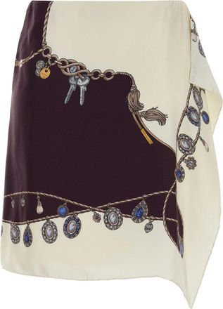 Versace 5r880burgundywhitegold Gonne Skirt