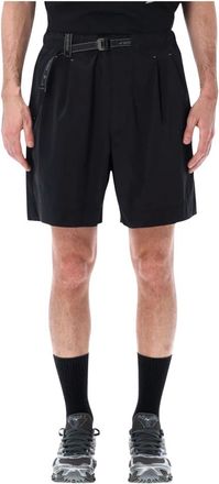 And Wander Homme, Sport, Noir, Taille: L Pleated Short