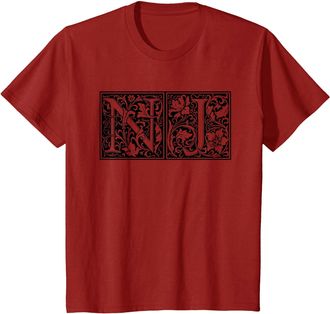 Initials Inventory NJ - Initialen N J Name Nachname Onomastik Onomatologie T-Shirt