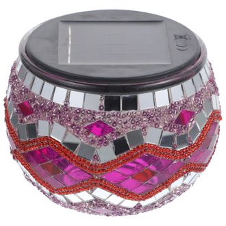 BESPORTBLE Veemoon Solar Gartenleuchte Glas Kugelf&ouml;rmig Solar LED Au&szlig;enleuchte f&uuml;r Terrasse und Garten Umweltfreundliche Rasenbeleuchtung mit Solarenergiepaneel 