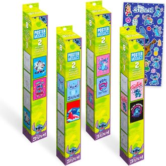 Disney Lilo & Stitch Poster-Set für Wände, Raumdekor, Bündel mit 8 Wandkunstdrucken (30,5 x 45,7 cm) für riesiges Mosaik plus Handy-Aufkleber, 91,4 x 121,9 c