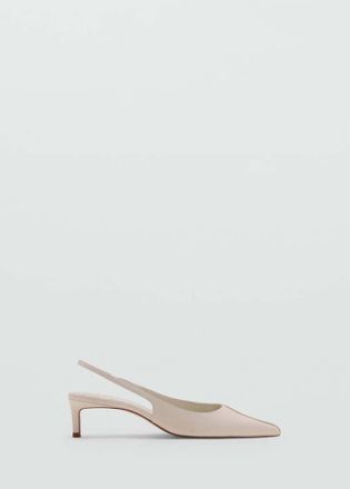 Mango Chaussures &agrave; talon kitten bout pointu &eacute;cru - Femme - 35 - MANGO