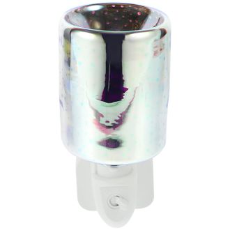 OSALADI 3D Glas Duftlampe Elektrischer Kerzenw&auml;rmer mit Stecker Rauchfreier Wachsbrenner f&uuml;r Zuhause B&uuml;ro und Spa Kompakt und Leicht