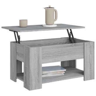 Generic Couchtisch, Liftplatte aus Holzwerkstoff mit Unterer Offener Ablage, Moderner, Minimalistischer Wohnzimmer-Mitteltisch f&uuml;r Heimdekoration und den (79 