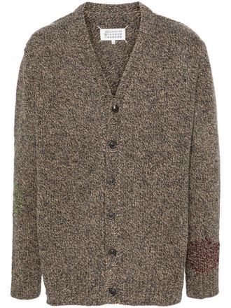 Maison Margiela cardigan Mended &agrave; boutonni&egrave;re - Marron