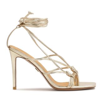 Kazar Schichtige goldene Leder-Zehentrenner - - Shoes - Damen - Gelb - 39 EU