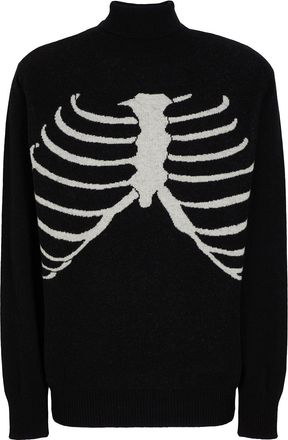 8 by YOOX WOOL BLEND JACQUARD KNIT TURTLE NECK