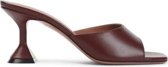 Amina Muaddi Sandalen - Wine Red Nappa Leather Lupita 70 Slippers - Gr. 37,5 (EU) - in Schwarz - für Damen