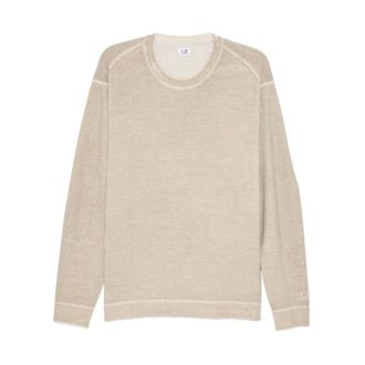 C.P. Company C.p. Company, Homme, Pulls, Beige, Taille: M SweaT-shirt Double Teinture