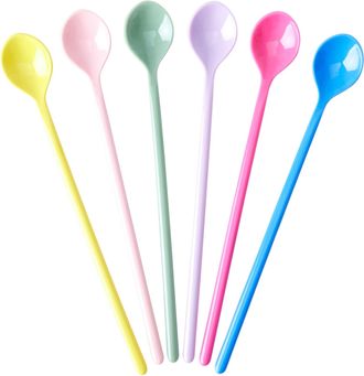 Rice Latte L&ouml;ffel Spoons aus Melamin 6 St&uuml;ck mehrfarbig