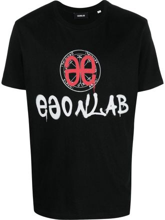 EGONlab. t-shirt &agrave; logo imprim&eacute; - Noir