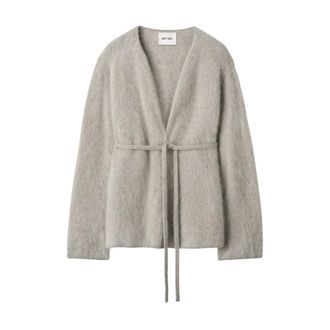 Soft Goat Brushed Cardigan - Femme - Pulls - Gris - Taille: 38 FR