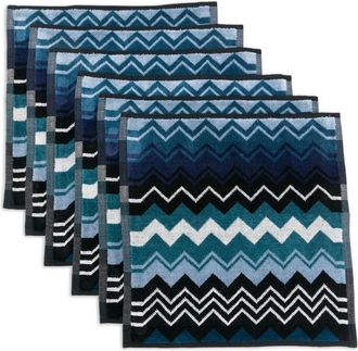 Missoni Home Giacomo Zigzag-pattern Face Towels (set Of Six)