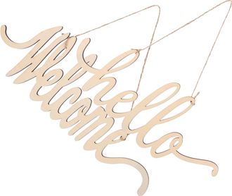 Lurrose 2 Sätze Teiliges Holzbuchstaben Willkommensschild Rustikales Farmhaus dekor Vielseitige Hängende Holzornamente für Haus und Geschäft Kreative Kunstvol