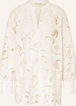 Mrs & Hugs Mrs & Hugs Blusenshirt Aus Lochspitze weiss