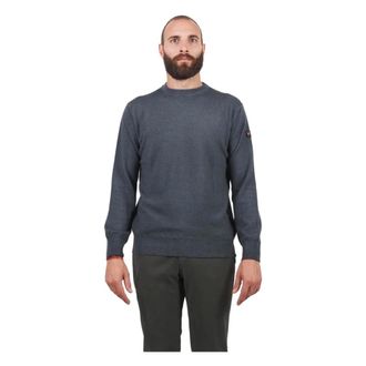 Paul & Shark Homme, Pulls, Gris, Taille: M Pull homme col rond léger gris