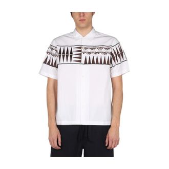 Universal Works Hemd mit Stickerei - - Shirts - Herren - Wei&szlig; - XS