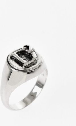 Dsquared2 Brass Signet Ring With Embossed Monogram size L