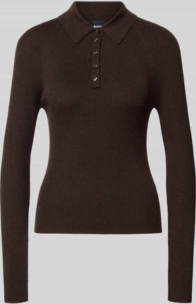 HUGO BOSS Regular Fit Pullover aus reiner Wolle Modell Faelina