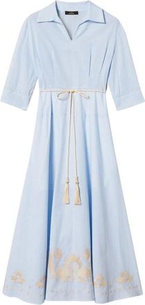 Twin-Set Actitude, Femme, Robes, Bleu, Taille: 40 FR Robe Chemise Midi
