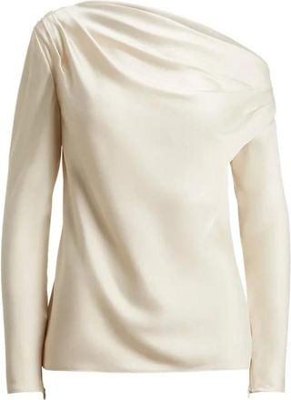 Ralph Lauren Femme, Blouses et Chemises, Beige, Taille: 36 FR Bluza