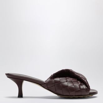 Bottega Veneta Mule Blink Sandalen aus Intrecciato in dunklem Mahagoni