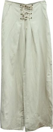 Ulla Johnson pantalon plissé à détail de laçage - Tons neutres