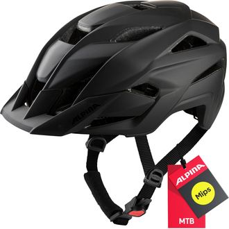 Alpina Stan MIPS - Leichter, Sicherer & Optimal Belüfteter All-Mountain MIPS Fahrradhelm mit Fliegennetz, für Erwachsene, Black matt, M (56-59 cm)