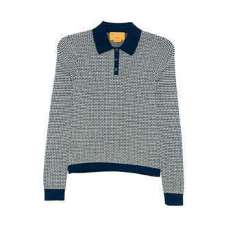 Guest In Residence Femme, Pulls, Bleu, Taille: 40 FR Pique L/S Waffle Knit Polo