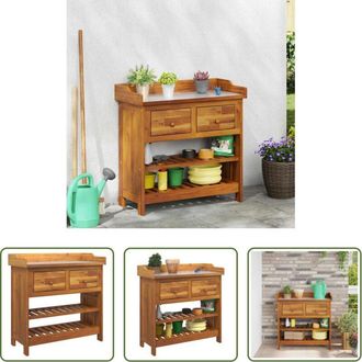 vidaXL vidaXL Akazienholz - Garten-Schrank Natur 78 x 36,5 x 78 cm Massivholz Akazie
