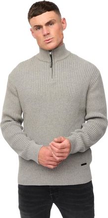 Crosshatch Havaline Pullover mit kurzem Rei&szlig;verschluss f&uuml;r Herren (Grau meliert)
