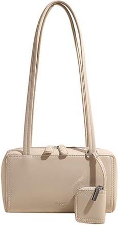 Generic Sac &agrave; bandouli&egrave;re polyvalent en cuir synth&eacute;tique pour femme, pour le travail, le shopping, les voyages, le quotidien, beige, 350.00x100.00x260.00mm
