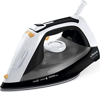 Ufesa PV3650 M&eacute;rida Dampfb&uuml;geleisen, 3000 W, Dampfsto&szlig; max. 240 g und konstant 45 g/min, Keramiksohle, dreifaches Anti-Kalk-System, auslaufsicher