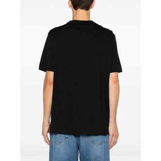 Emporio Armani Logo-Print Cotton T-Shirt - Black