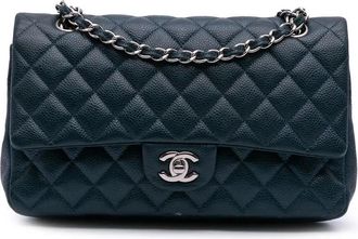 Chanel Hobo Bags - Medium Classic Caviar Double Flap - Gr. unisize - in Blau - für Damen