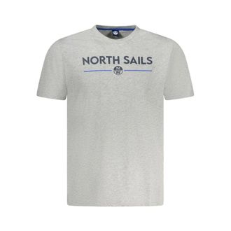 North Sails Graues Baumwoll Herren T-Shirt - - Tops - Herren - Grau - M