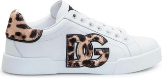 Dolce & Gabbana Femme, Chaussures, Blanc, Taille: 36 1/2 EU Portofino Light Strobel Leather Baskets