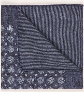 HUGO BOSS Einstecktuch blau
