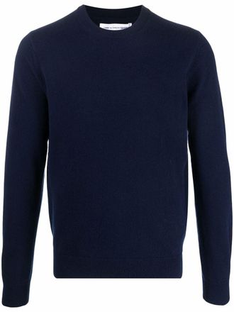 Comme Des Gar&ccedil;ons pull en maille fine &agrave; bords nervur&eacute;s - Bleu