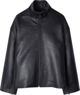 Paul Smith Oversized Lederjacke - - Jackets - Damen - Schwarzk - S