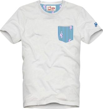 MC2 Saint Barth Homme, Tops, Blanc, Taille: 2XL Blanche T-Shirt